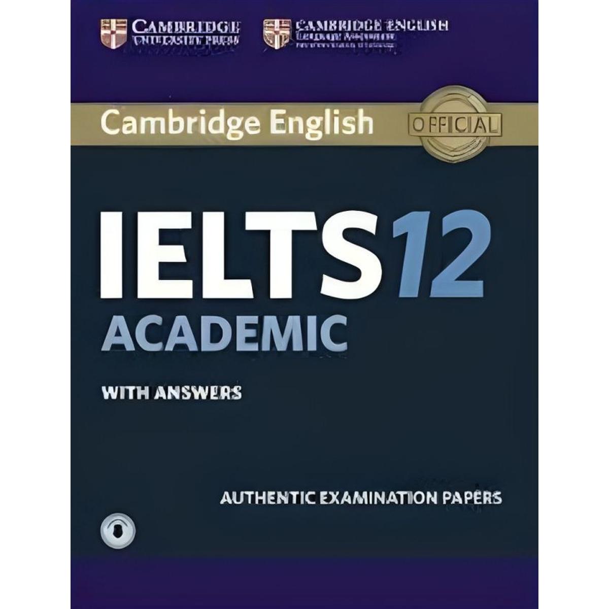 Ielts no 12 Academic Cambridge With Answers Key & QR Code DvD | Daraz.pk