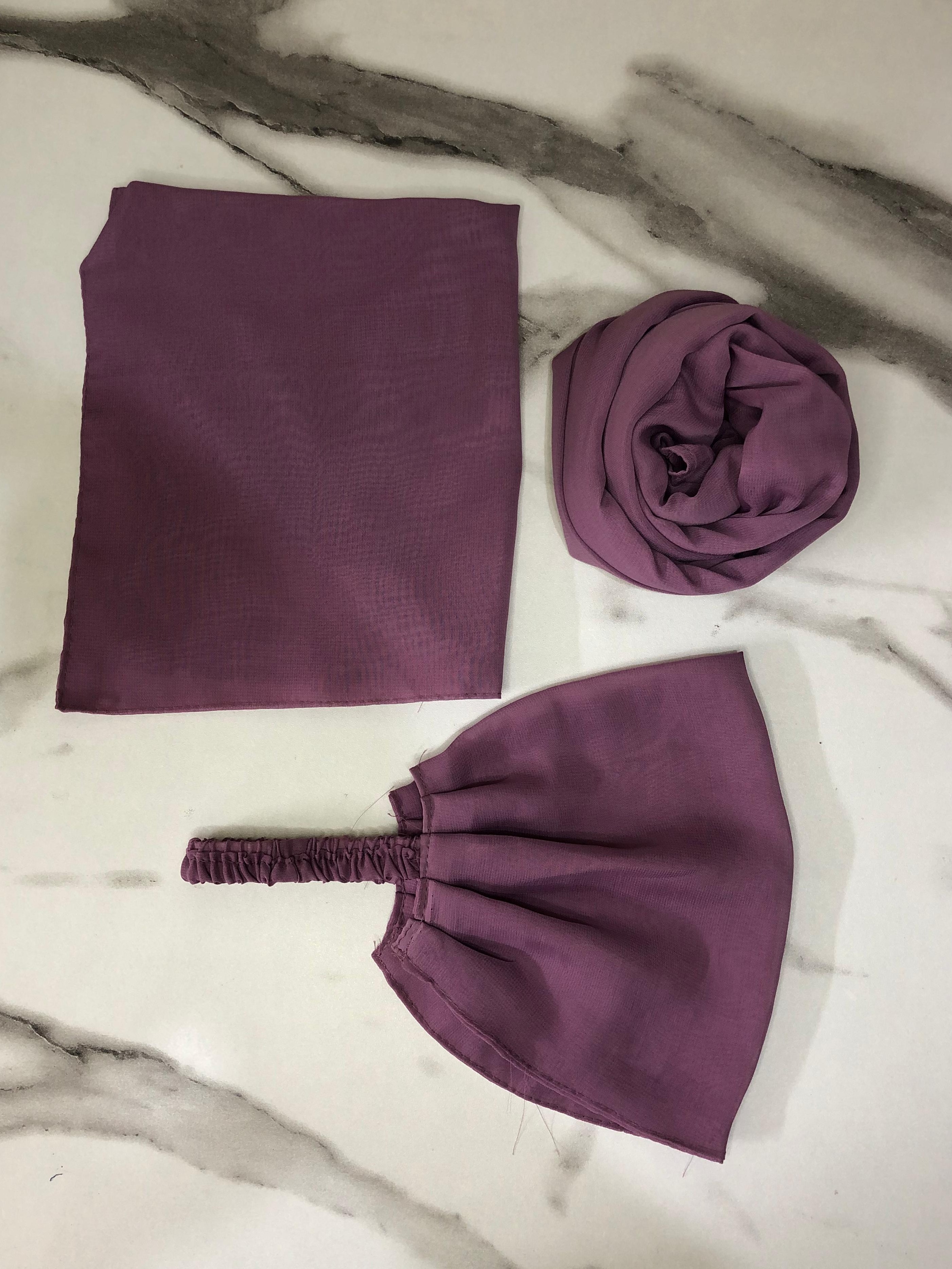Chiffon Georgette Hijab Scarf Plus Niqab Patii Plus Cap stoller for ...