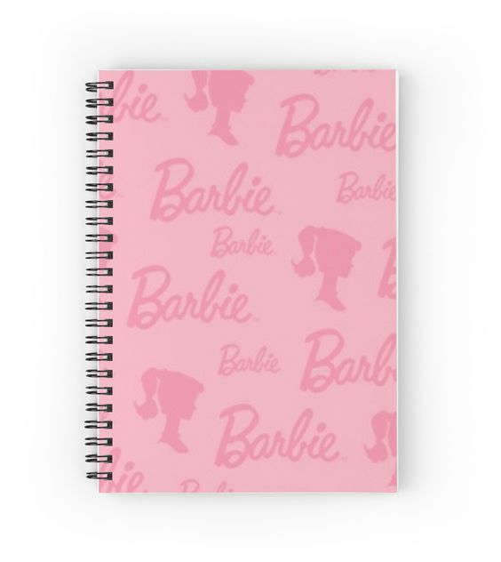 Barbie Warm Pink Logo Pattern Spiral Notebook | Daraz.pk
