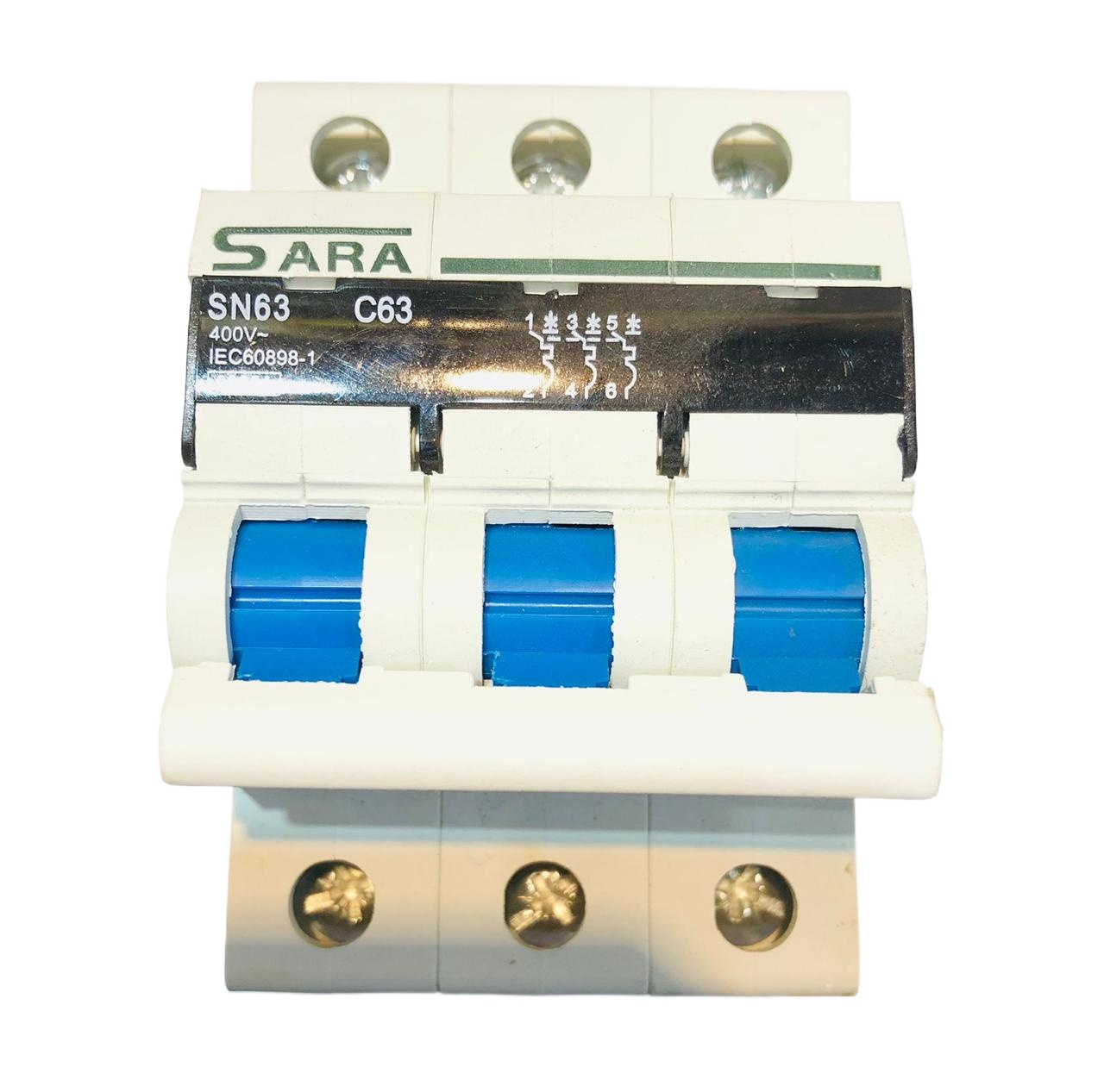 Three Pole Breaker Switch Safety Circuit breaker 63A AC By Sara | Daraz.pk
