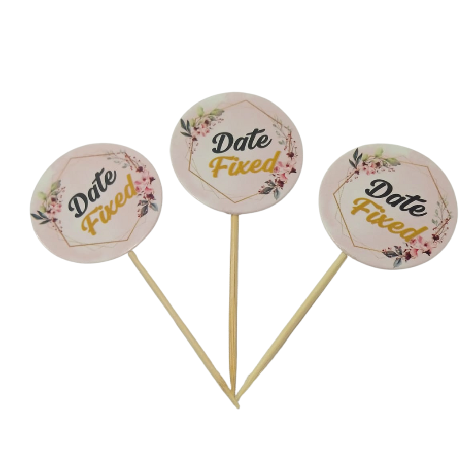 Date Fix Mini Cake Topper | For | Date Fix Party Decor | Pack oF 12 ...