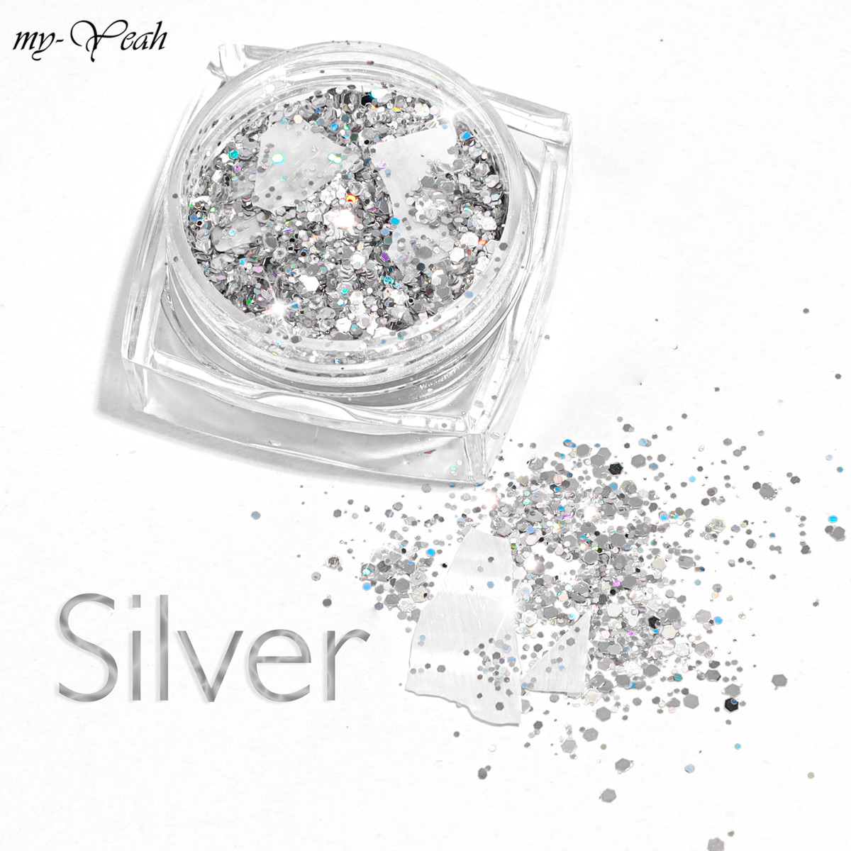 Myyeah Nail Art UV Gel Polish Sparkling Crystal Powder Nail Gradient ...