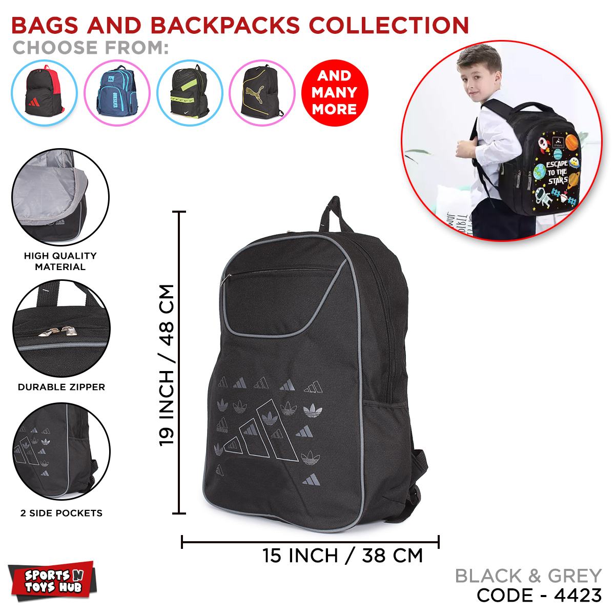 Backpack Collection For School, College & University Students, Laptop ...