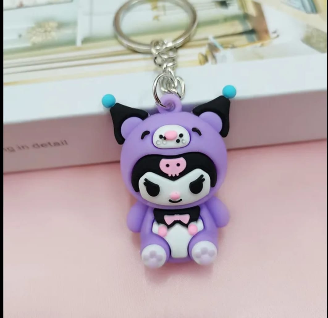 Sanrio Anime Keychains Hello Kitty Melody Kuromi Cinnamoroll Cartoon ...