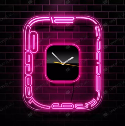 Acrylic Modern Light Wall Clock, Neon Light Wall Clock, Night Wall ...