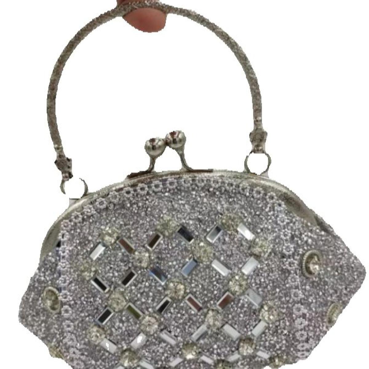 bridal clutch silver | Daraz.pk