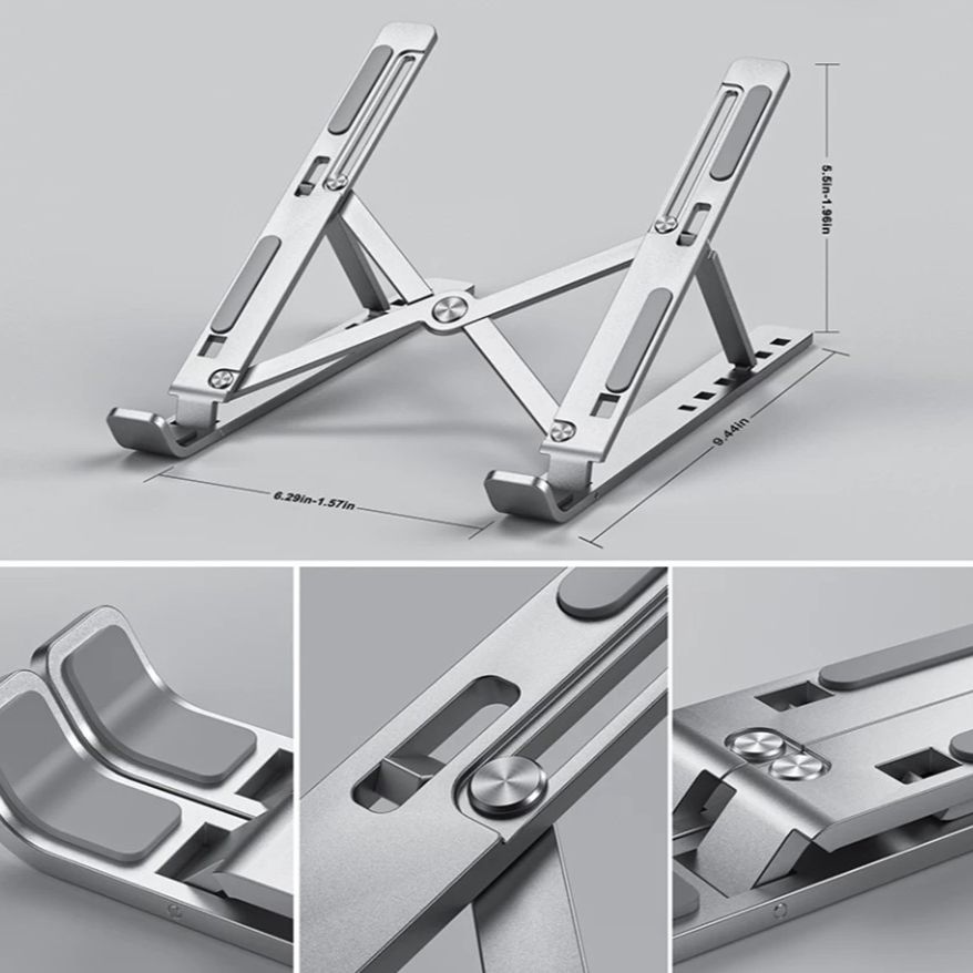 Premium Quality Portable Aluminum Foldable Laptop Metal Stand With ...