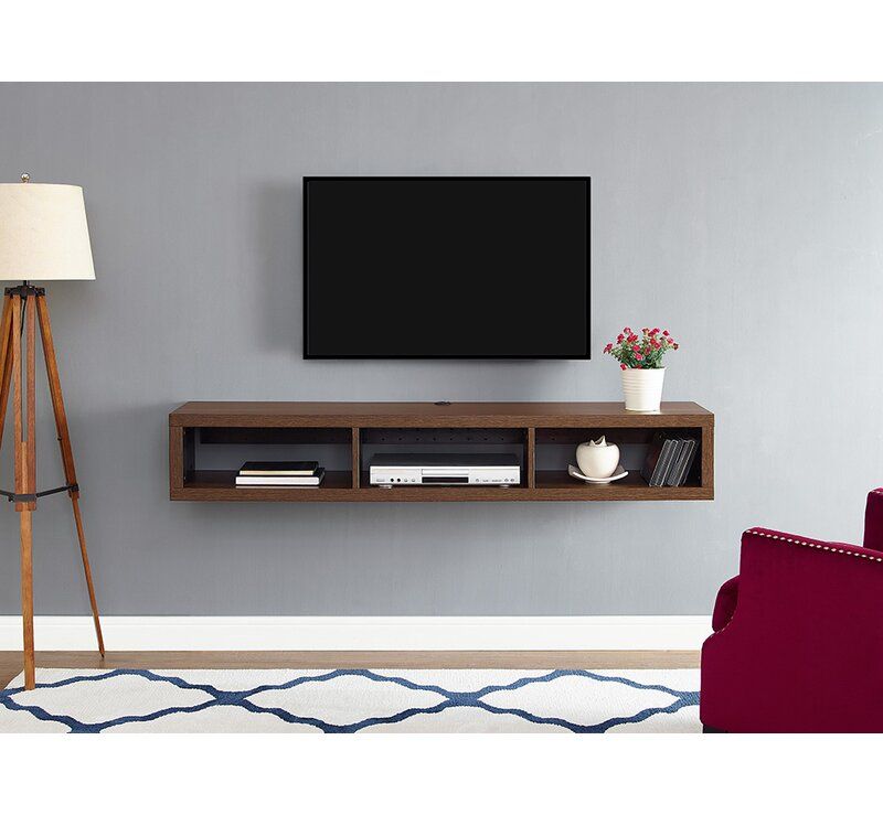 The Modern LED & LCD Asymmetrical Wall Mounted TV Shelf Mdf Laminated ...