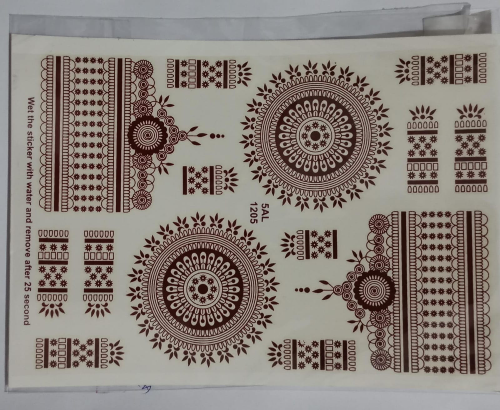 Waterproof Red Henna Mehndi Temporary Tattoo Mehndi Sticker for Girls ...