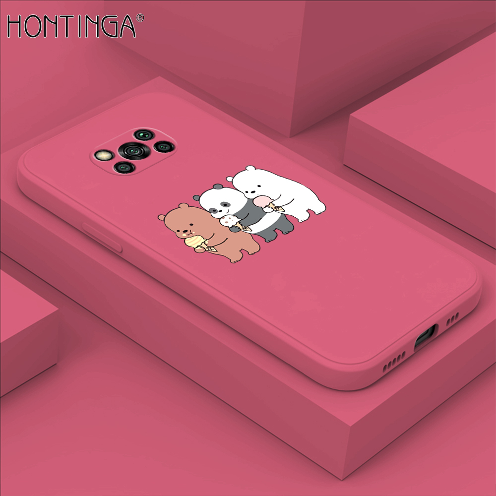 Hontinga for Xiaomi Poco X3 Pro Case Cartoon We Bare Bears Panda ...