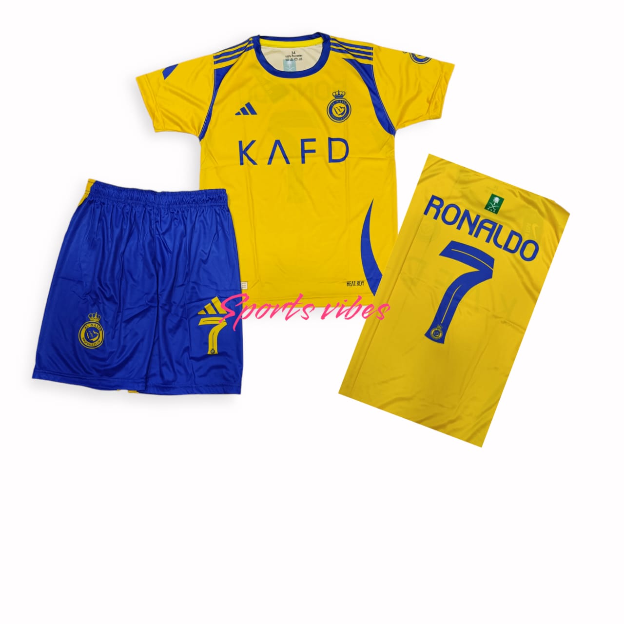 New high quality soft fabric club soccer footbal kit ronaldo kid and ...
