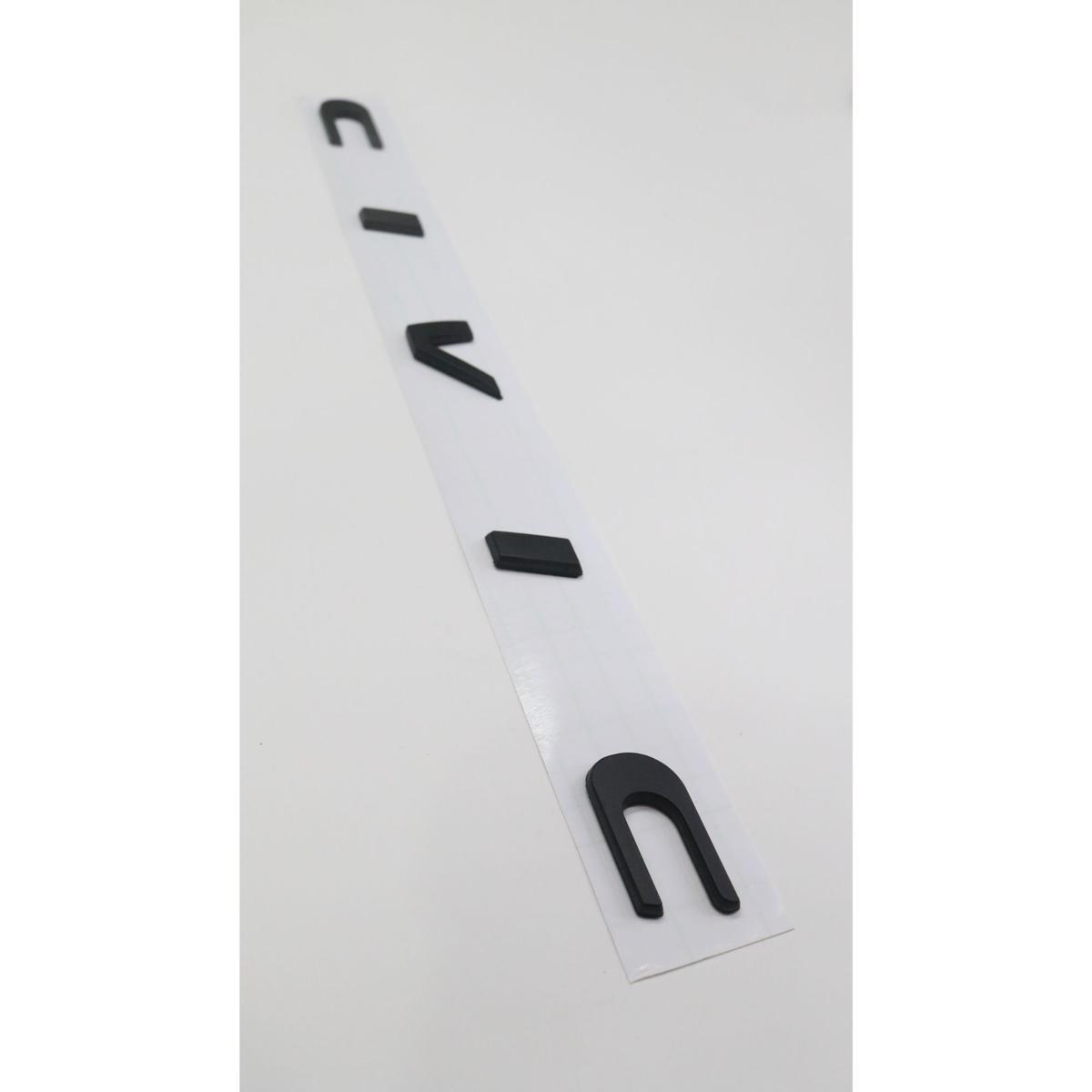 Matte Black Bonnet Letter Emblem "Civic" For Honda Civic Model 2016-22 ...