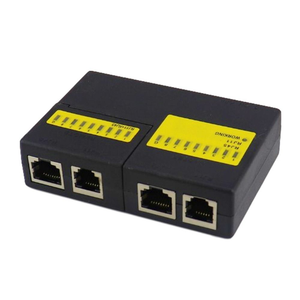 Portable Split Design Network Cable Tester Black Mini LAN Cable ...