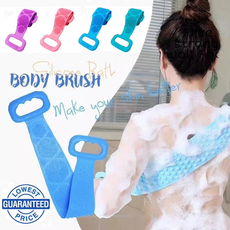 Silicone Soft Bath Towel Strong Back Rubbing Body Massage Shower ...