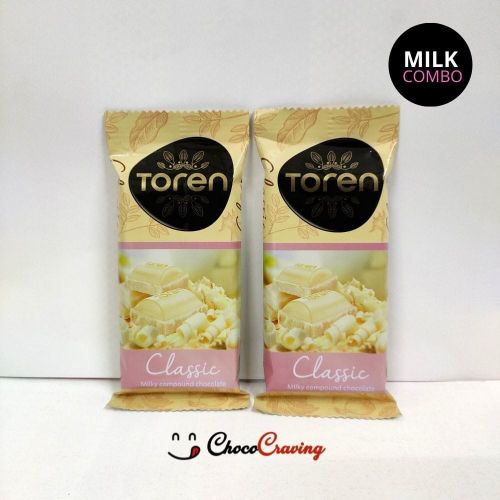 Toren Classic White Milky Compound Chocolate 55g - 2 Pcs | Daraz.pk