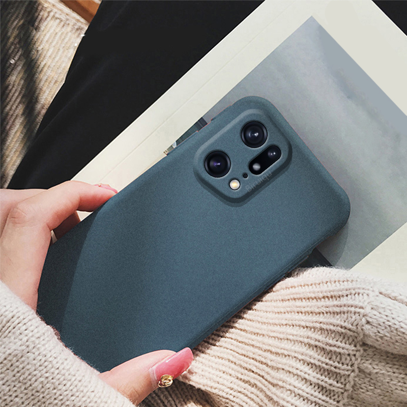 Tokifu For OPPO Find X5 Pro Back Cover Matte Simple Solid Color Soft ...