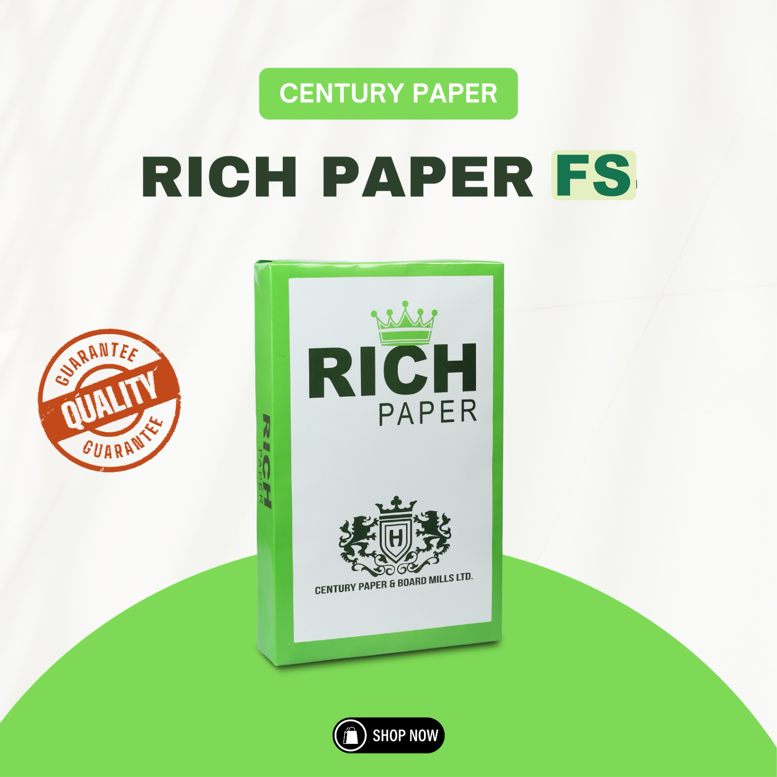 RICH Legal paper | 1 Ream Century Paper | 70 GSM 500 sheets | FS Paper ...