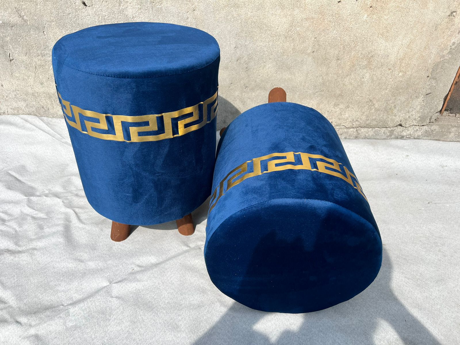 Ottoman Home Office Decor Soft valvet WARSACHE Stool Nursery Wooden ...