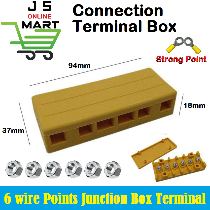 Electric vehicle junction box 6 six-wire connector terminal with Nuts ...