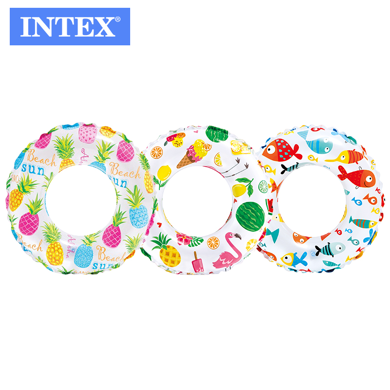 INTEX 59230 LOVELY PRINT SWIM RINGS 20IN Swimming Tube/Multiple Designs ...