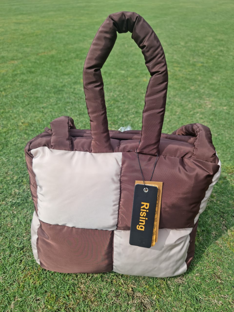 Women's Quilted Checker Square Puffer Bag | Daraz.pk