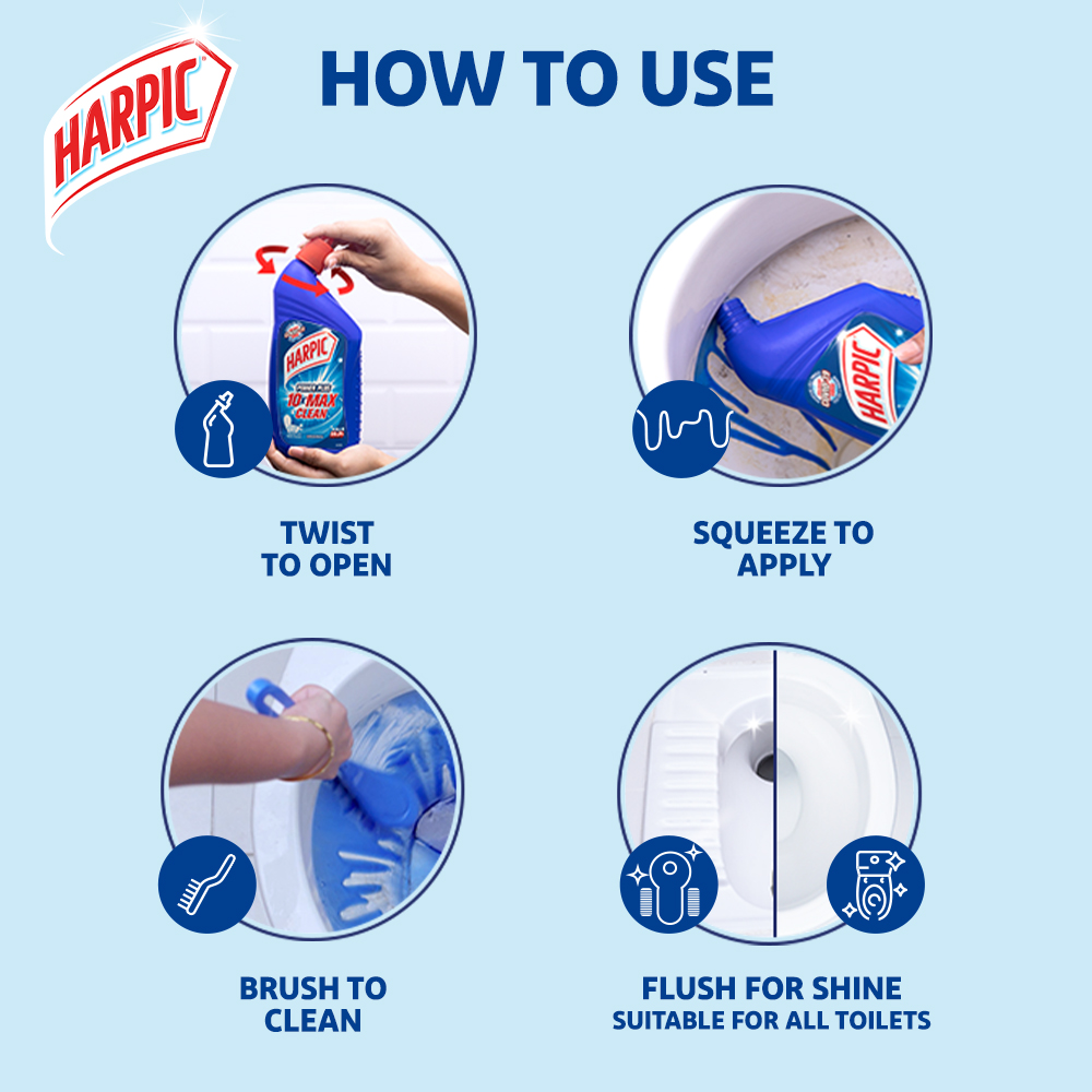 Harpic Toilet Cleaner Original 900ml - Pack of 4 | Daraz.pk