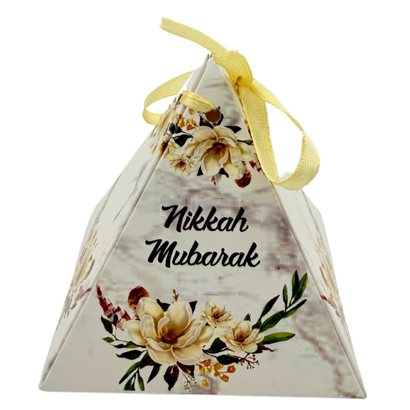 Pyramid Design Bidh Box - 3.4 Inch Height By 3.1 Inch Width Favor Boxes ...