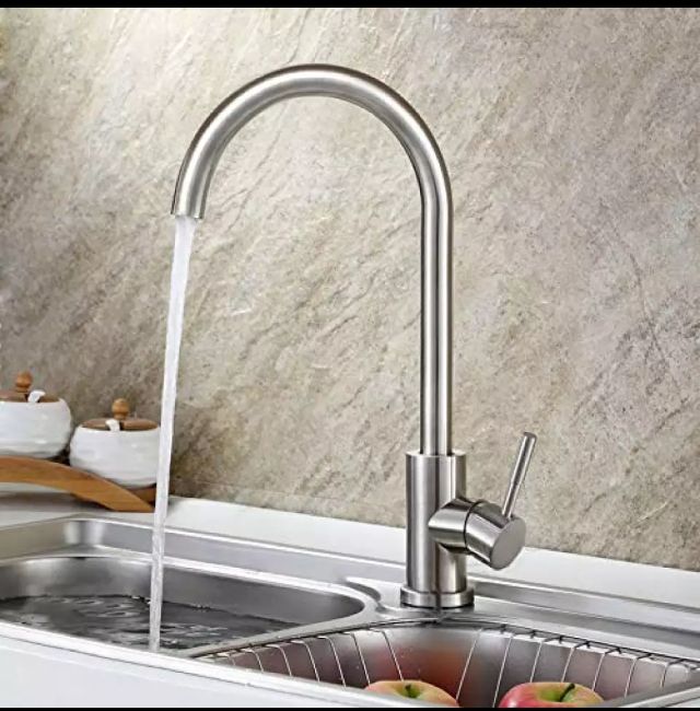 Kitchen Sink Nalka Mixer Taps faucet Two Side Mixer Hot AND Cold ...