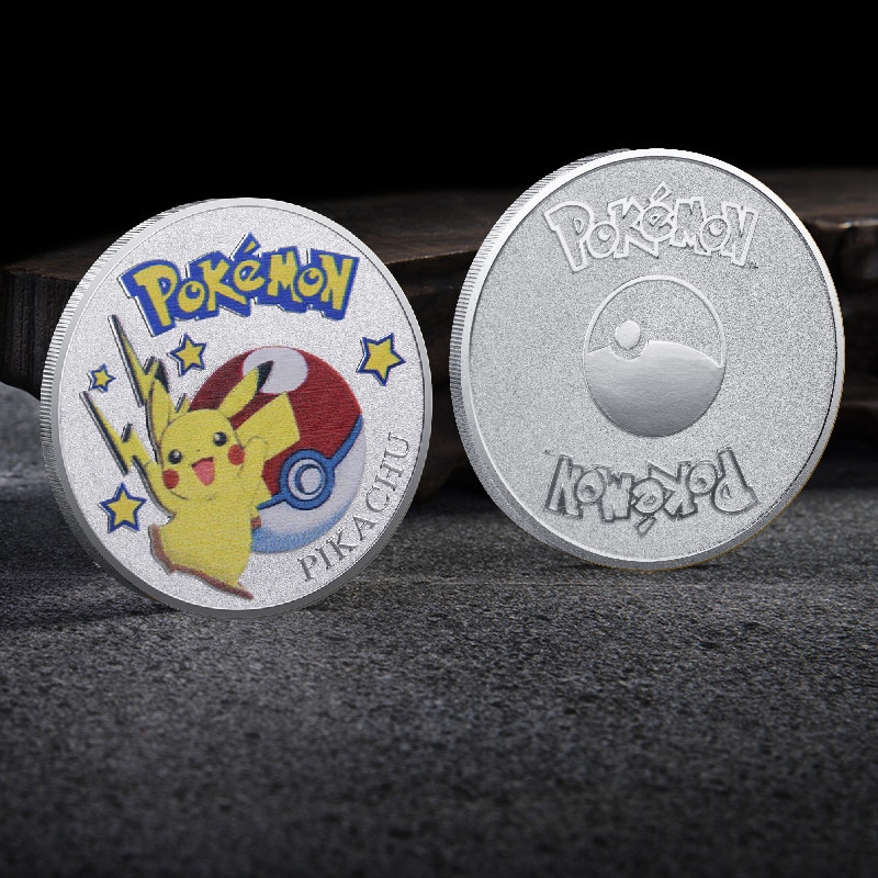 Golden Pokemon Coins Metal Pikachu Coins Charizard Mewtwo Pikachu Metal ...