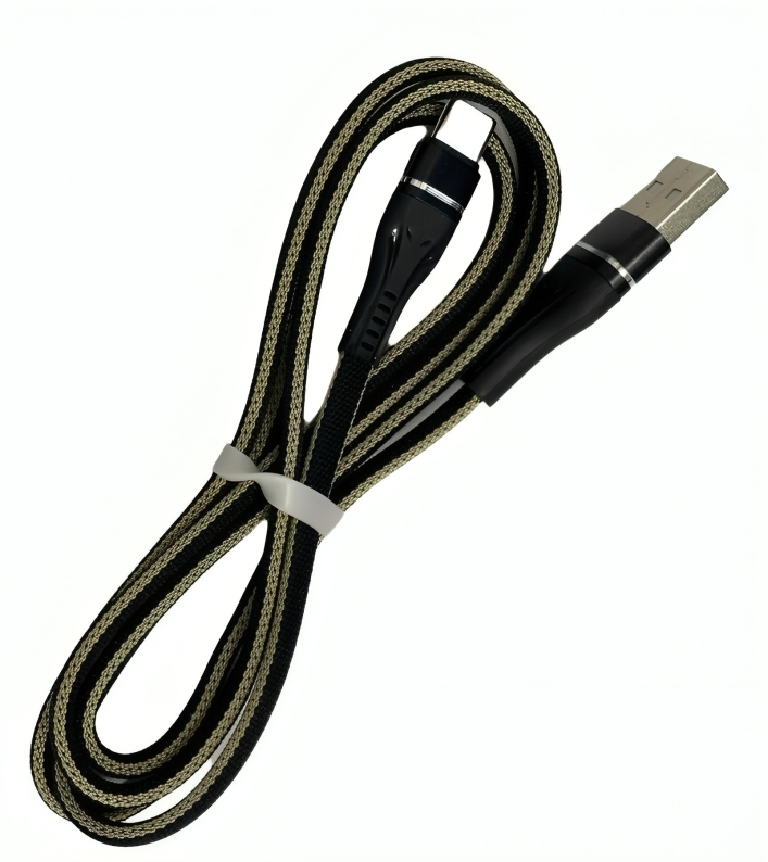 Nylon Charger Data Cable (Micro USB & Type-C) Fast Charging Cord 1.7Meter for Android Phones ...