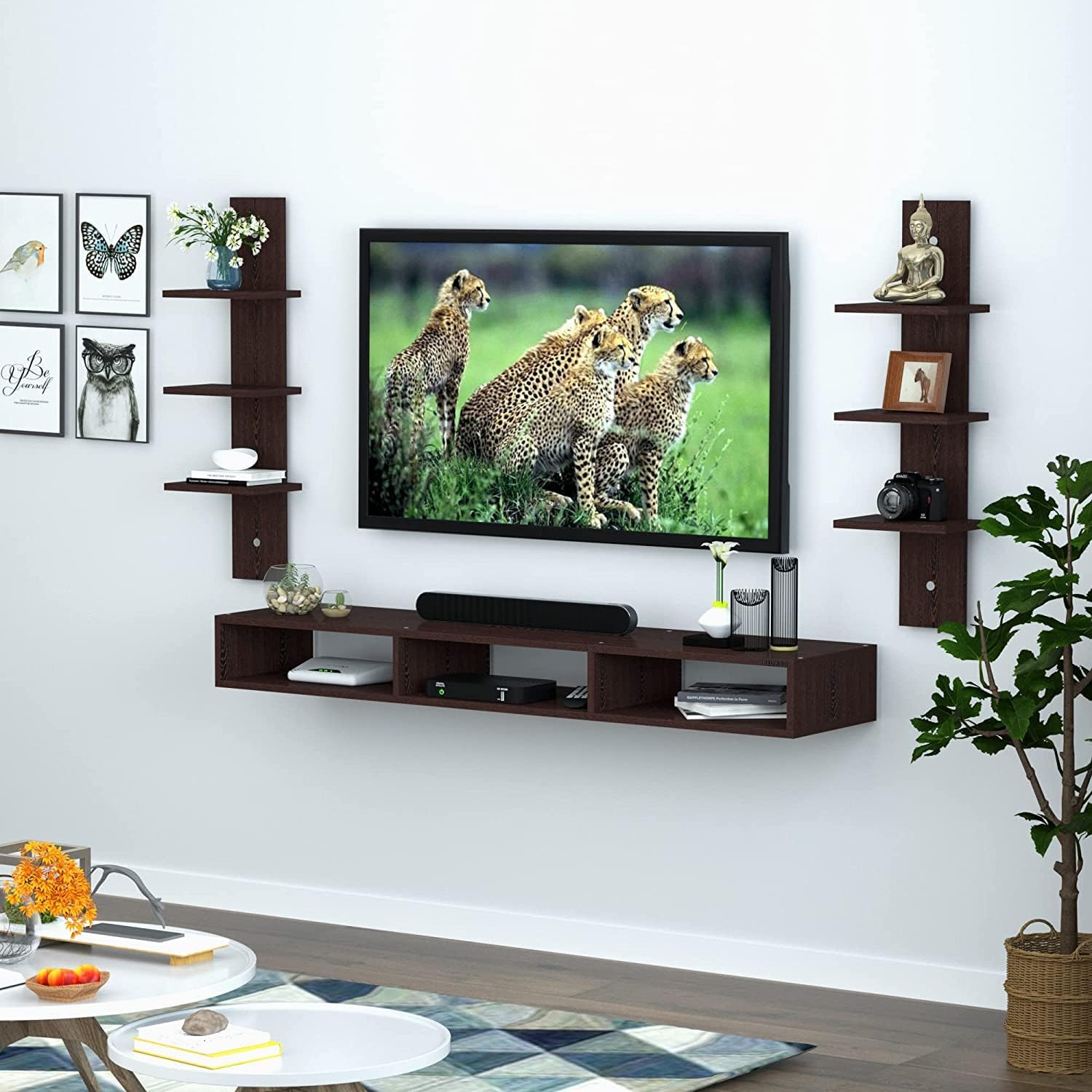 Engineered Wood Wall Mount TV Unit/TV Stand/Wall Set Top Box Stand/TV ...