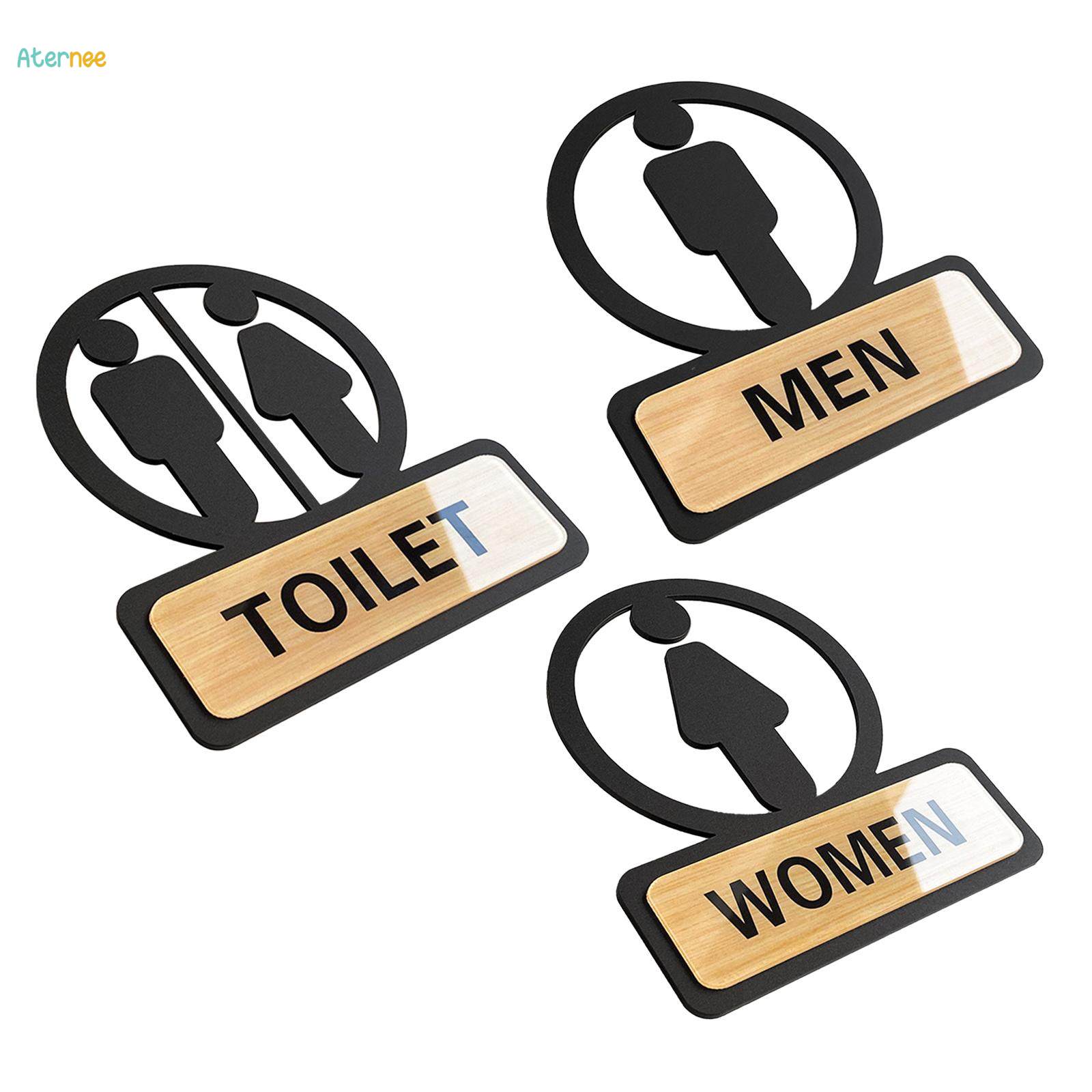 Restroom Identification Sign Bathroom Sign for Public Place Mall Office ...