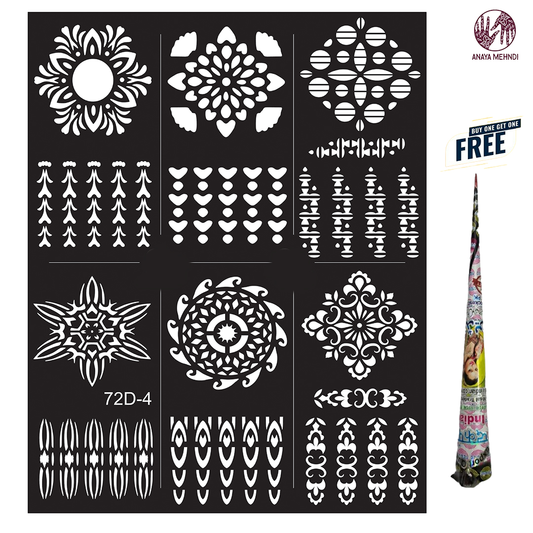New Mehndi Stickers | Mehndi stickers | Mehndi designs | Mehndi papers | Mehndi Stencils ...