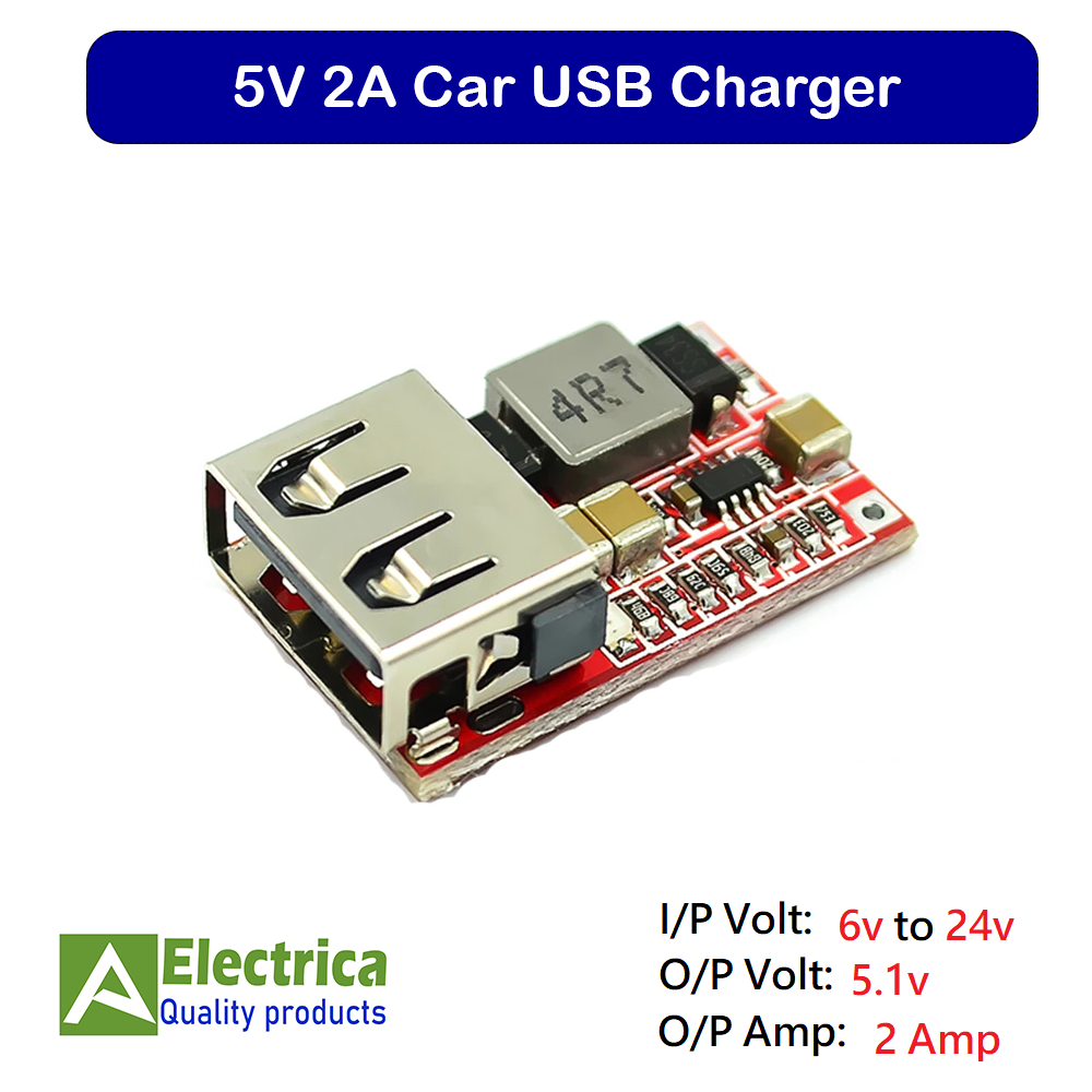 5V 2A CAR USB Charger Module DC-DC 5v Step-Down Power Supply Module ...