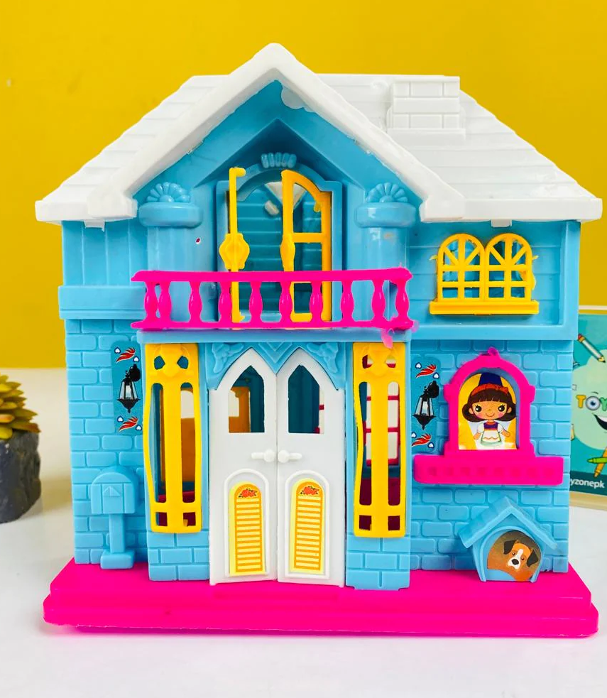 Doll House - Beauty Villa Set For Kids - Lovely Pink Doll House - Doll ...