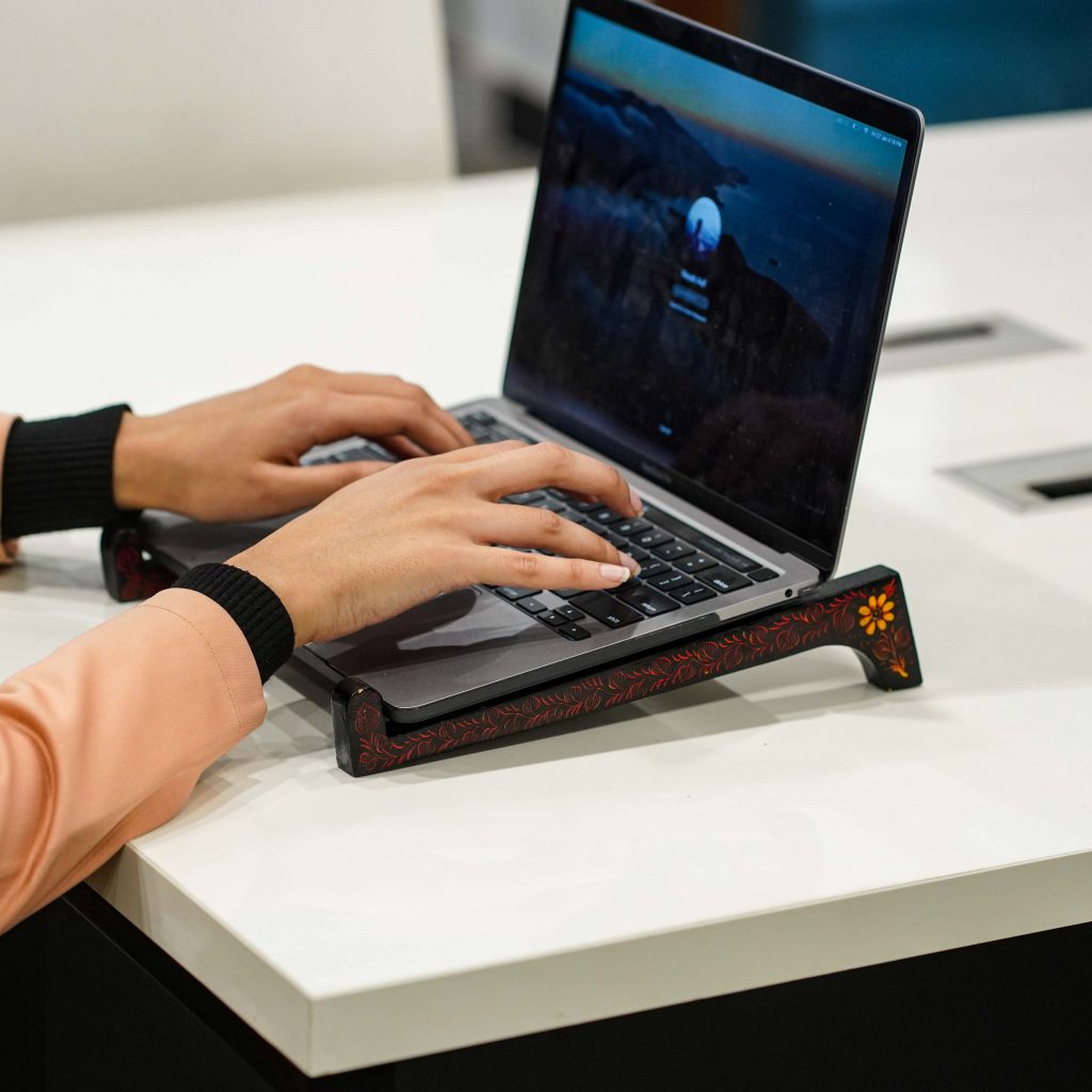Lacquer Art Laptop Stand | Wooden Laptop Stand | Laptop stand | Laptop ...