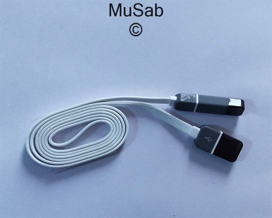 Flat Android micro usb and lightning cable supported detachable ...