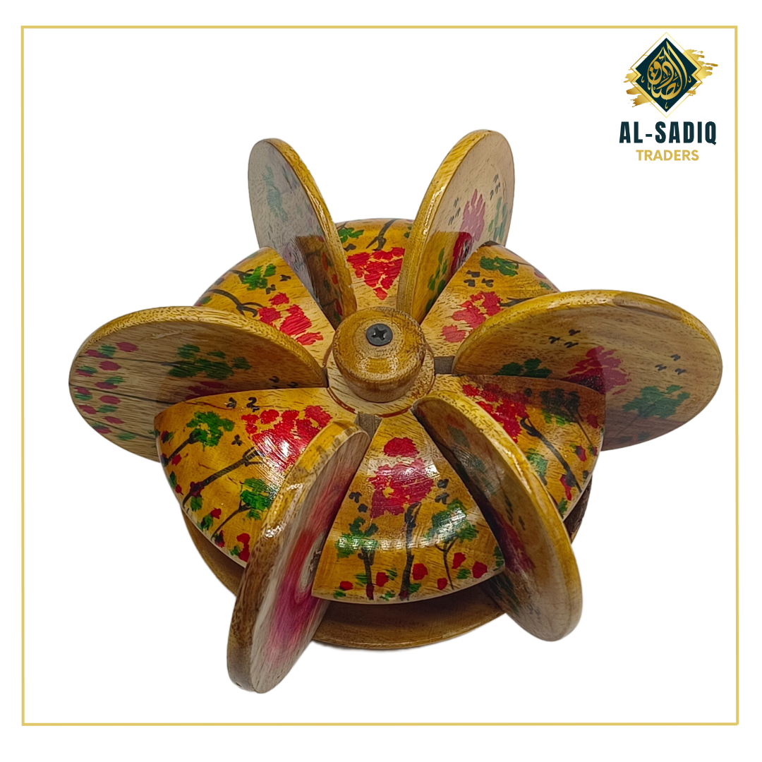 AL-SADIQ TRADERS | Flower shape Handcrafted Handpainted Wooden Tea Mats ...