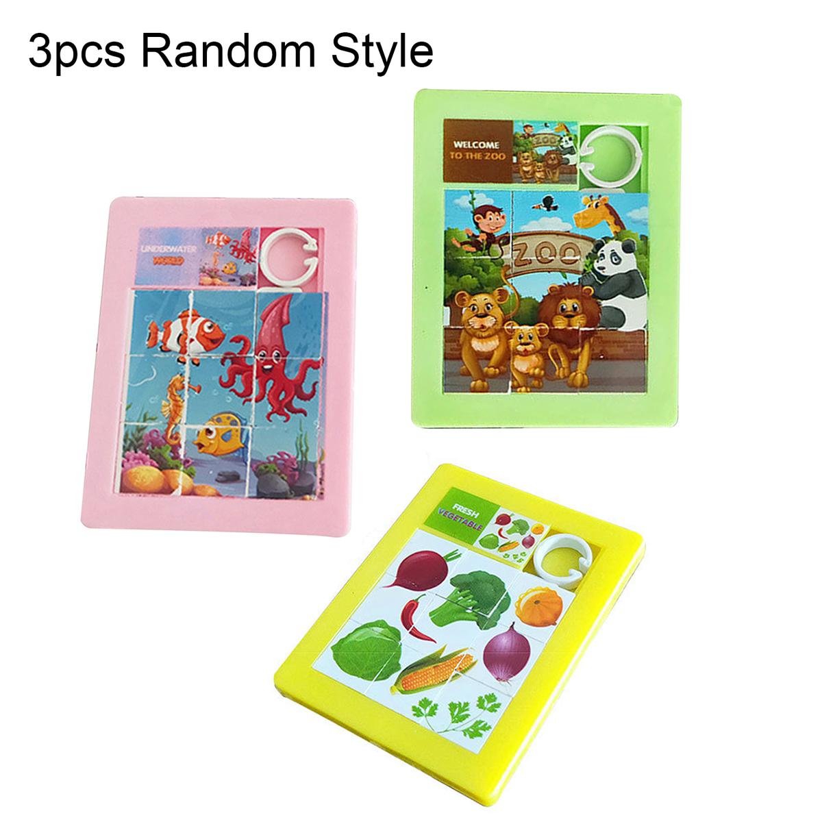 3Pcs Slide Pattern Puzzle Hand-eye Coordination Burrs-free Accessory ...