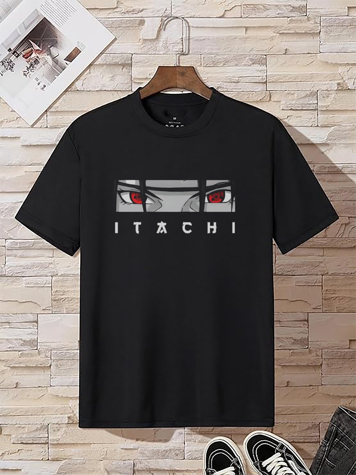 Itachi Uchiha Sharingan T-Shirt - Premium Cotton-Itachi Uchiha T-Shirt ...