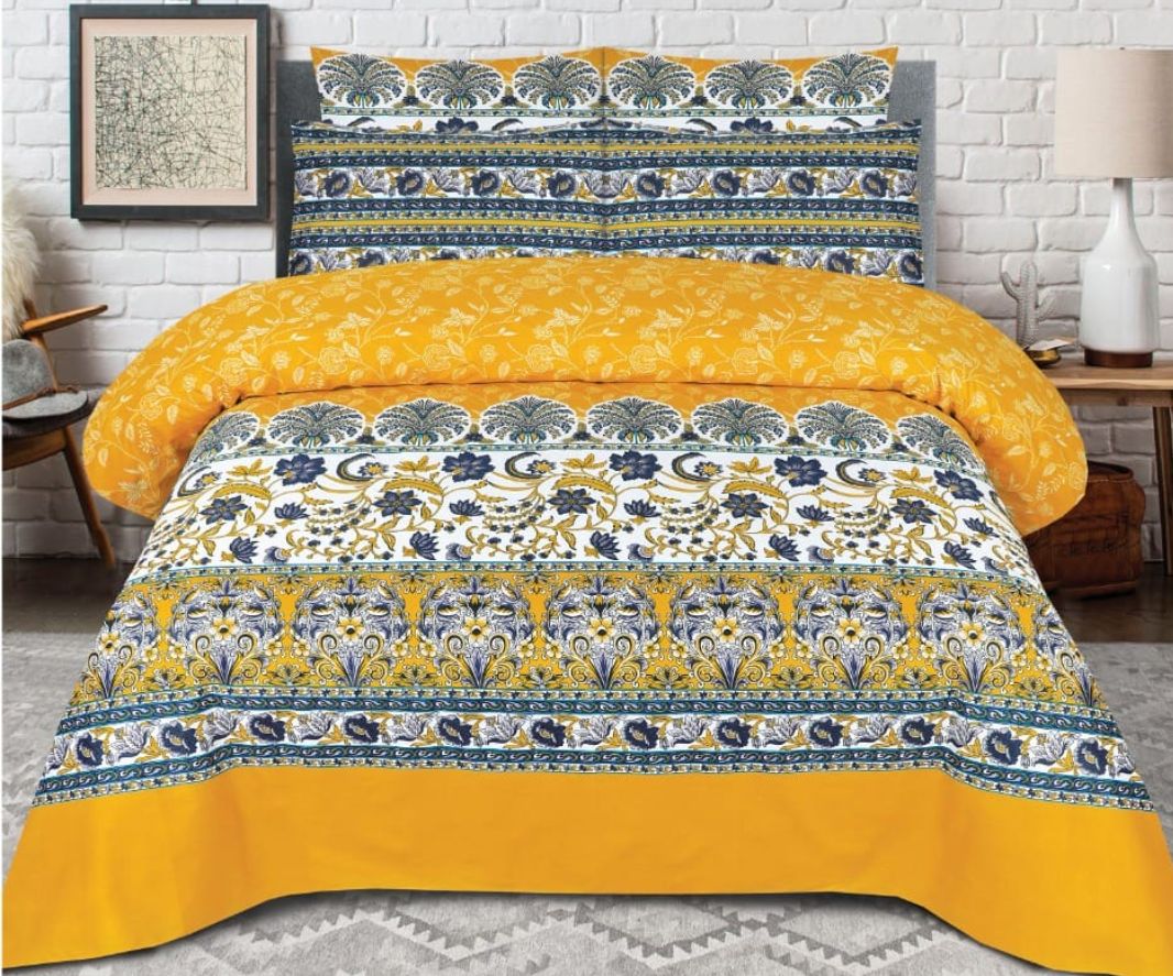 Bedsheet King Size Bed 3-Pcs Set (Cotton Fabric) Export Quality | Daraz.pk