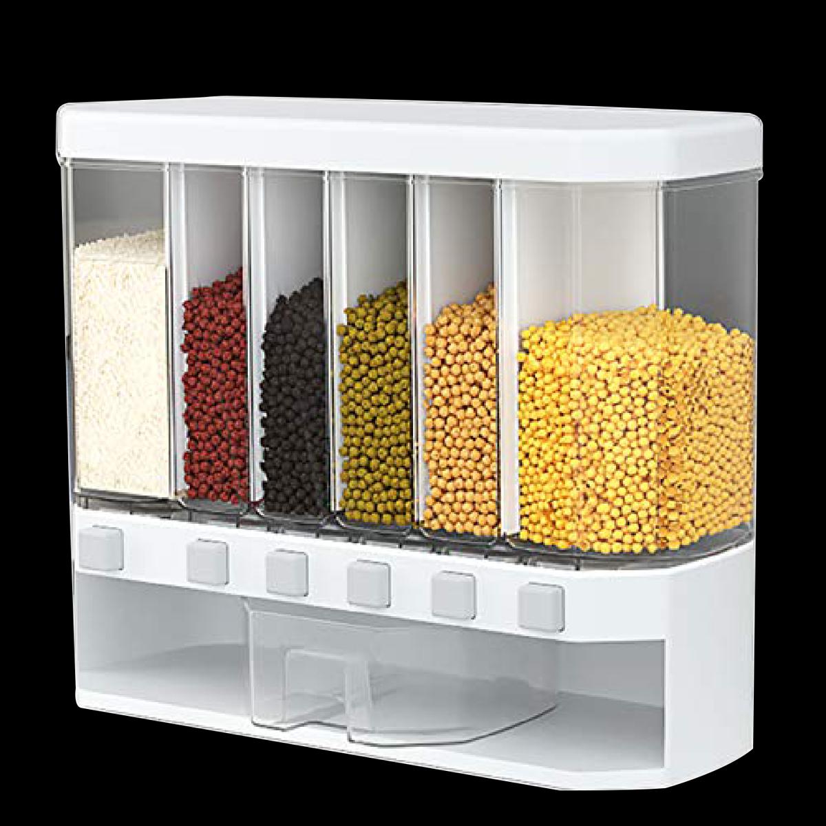 Wall Mounted Grain Dispenser Storage Container Dry Food Dispenser Jar ...
