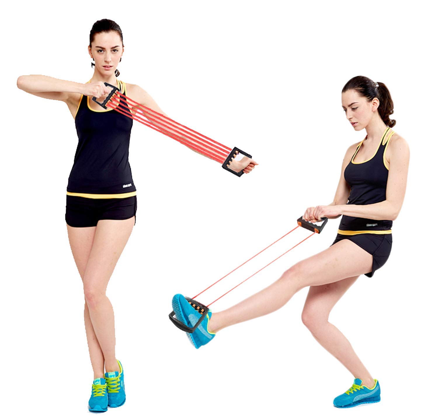 Chest Expander Silicone Adjustable Resistance Exercise Bands Pull ...