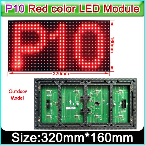 .P10 display is a led matrix display which can easily control by using ...