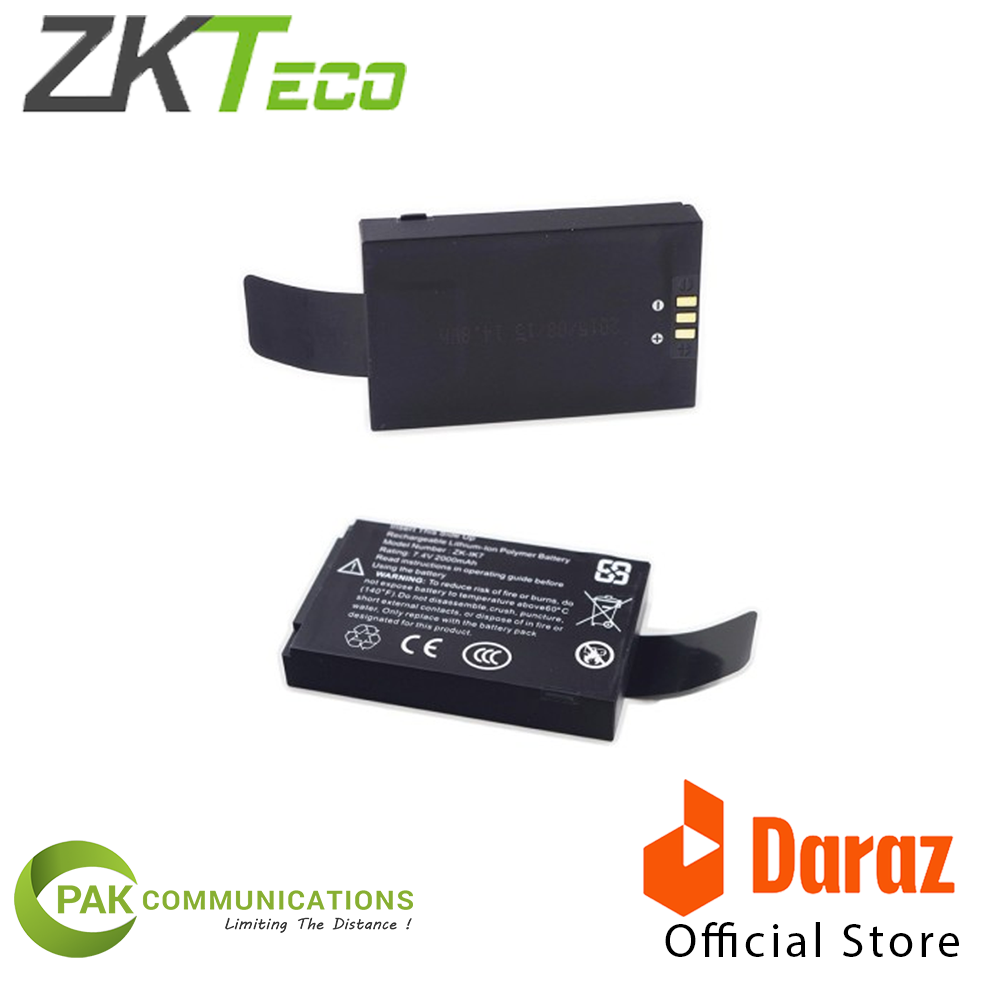 Battery For ZKTECO Attendance Machine UFACE-800, UFACE-900, UFACE-800 ...