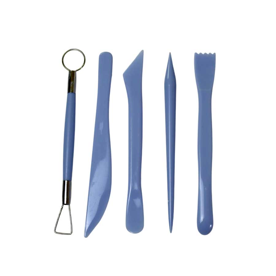 Plastic & Metal Clay Sculpting Tool 5-Piece Set 008 , Multi-Functional ...