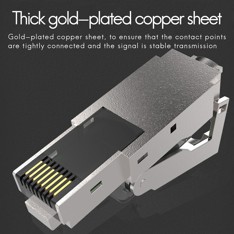 8Pcs Tool-Free Shielded RJ45 Cat 7 Termination Plug Cat7 Plug / Cat7 ...