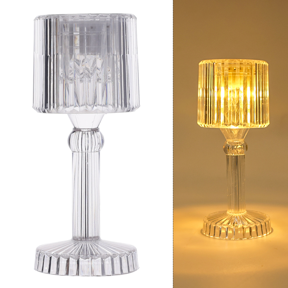 Transparent Acrylic Small Table Lamp Bedroom Bedside Table Decoration ...