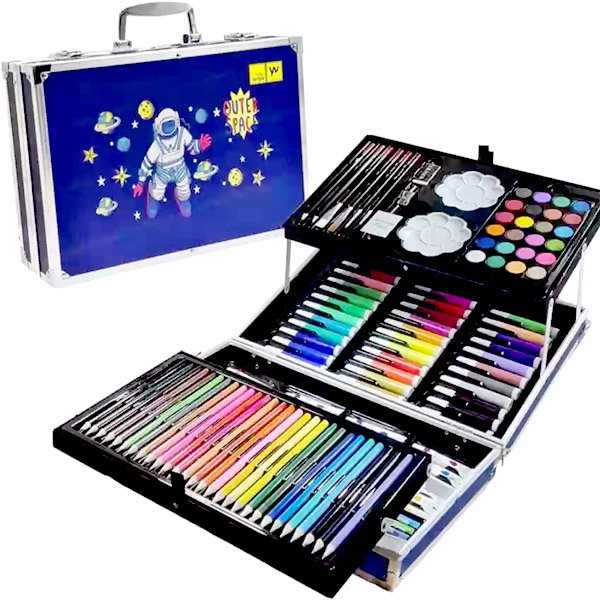 Unicorn - Space Frozen 145 Pcs Colouring Kit Kids Art Set Stylish ...