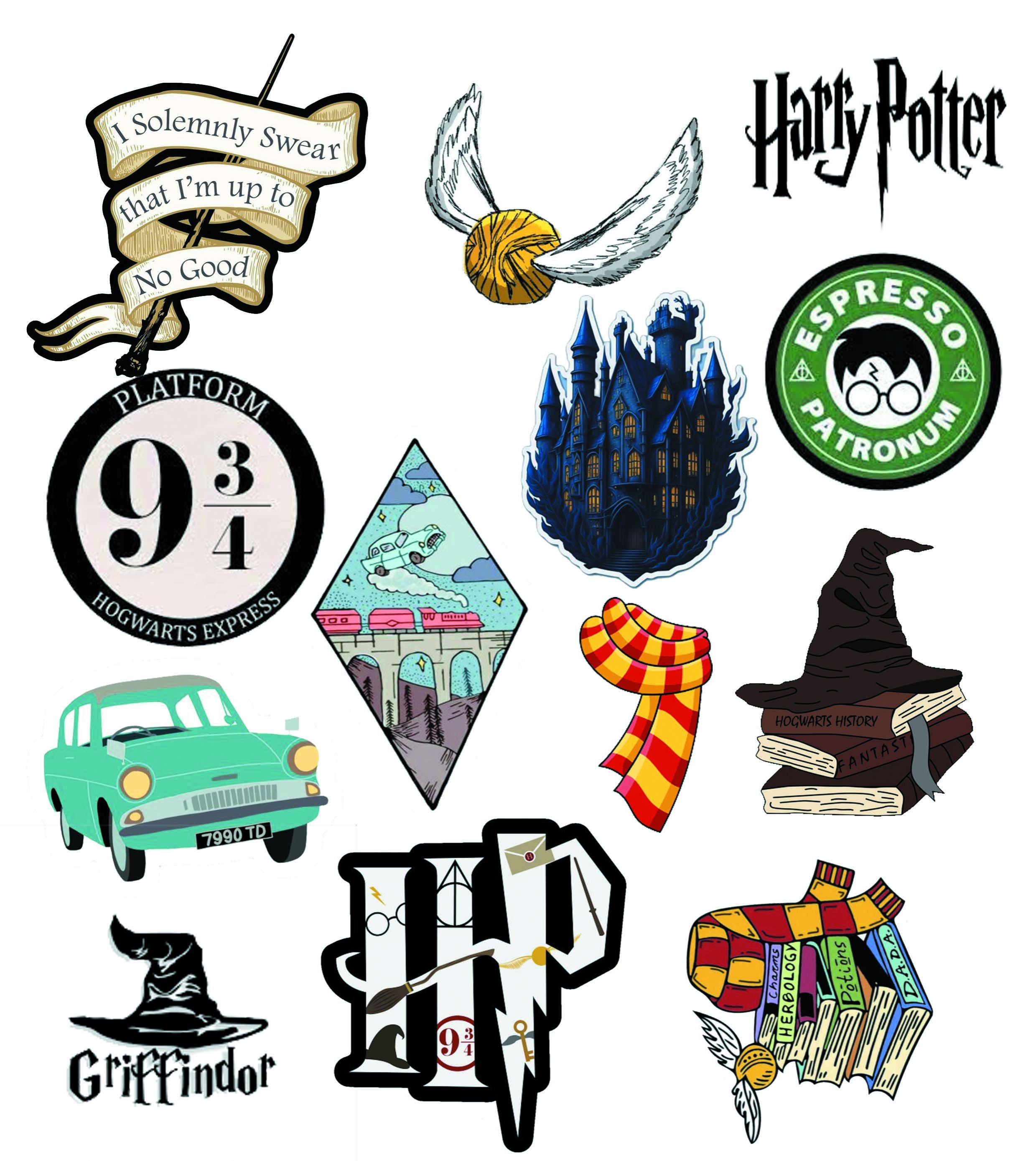 Harry Potter Stickers - 3 inch x 2 inch approx - Sticker for Laptop ...